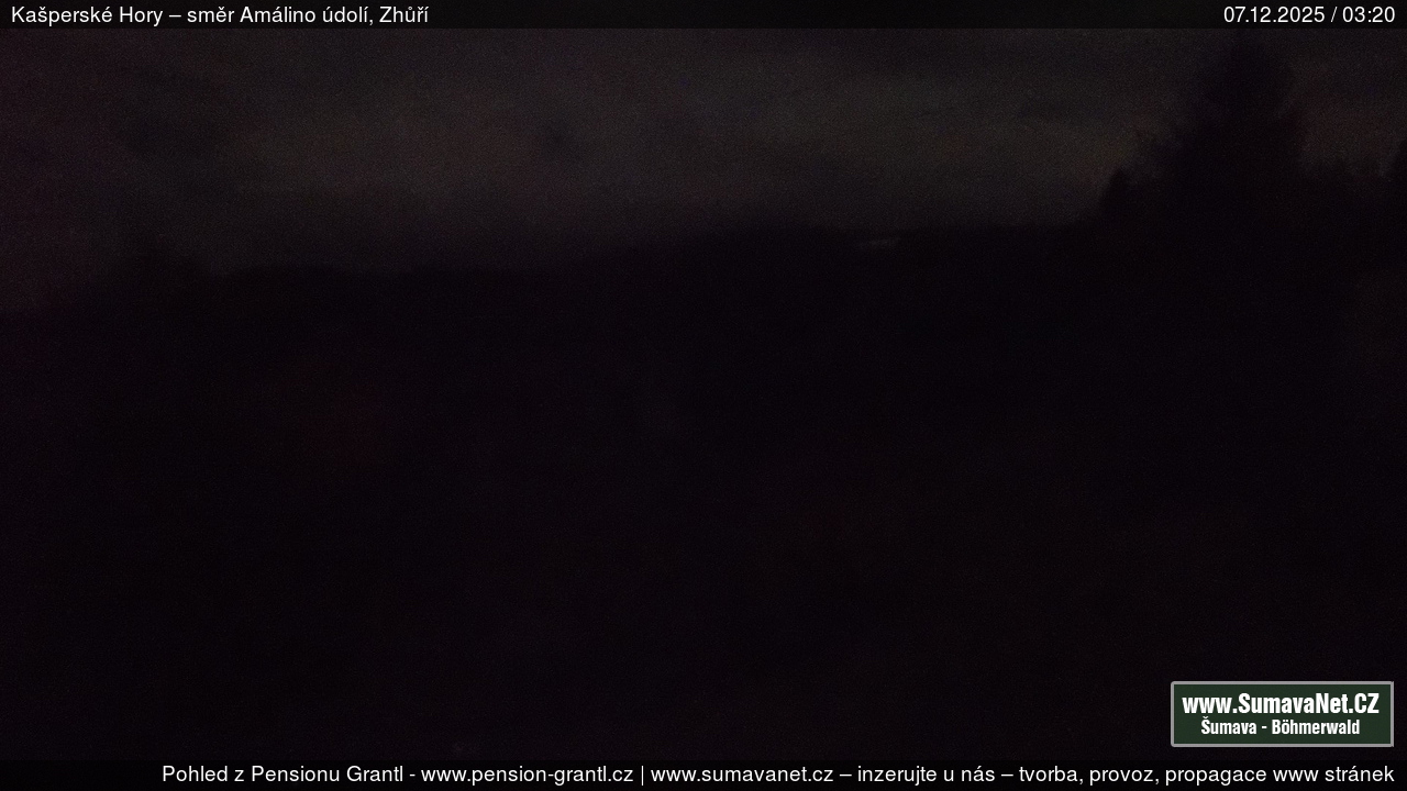 Webkamera Kašperské Hory – pohled ke Zhůří | Šumava Net.CZ