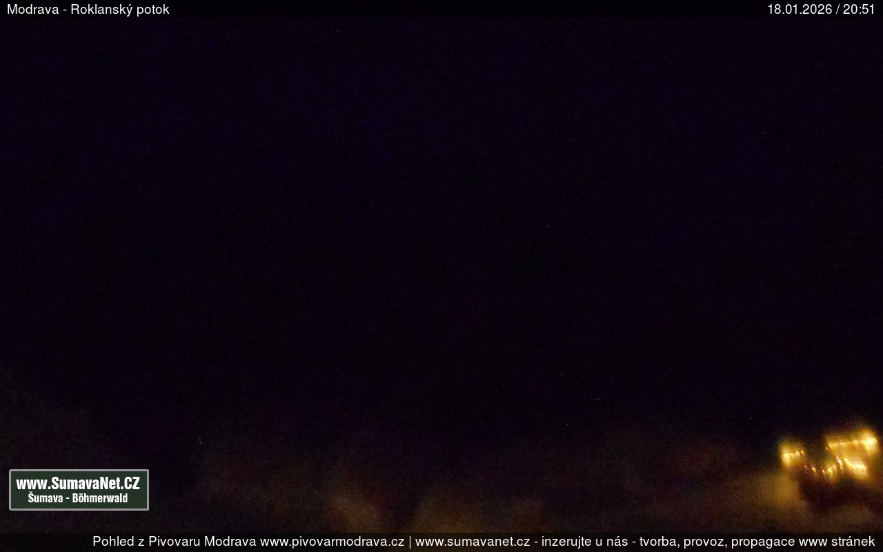 WEBKAMERA MODRAVA - ROKLANSKÝ POTOK | Šumava Net.CZ