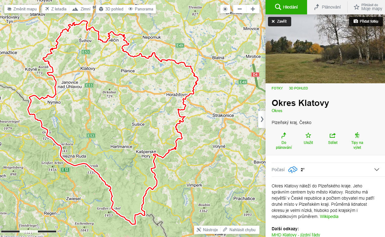 Umíte snadno zjistit hranice libovolné obce či okresu? | Šumava Net.CZ