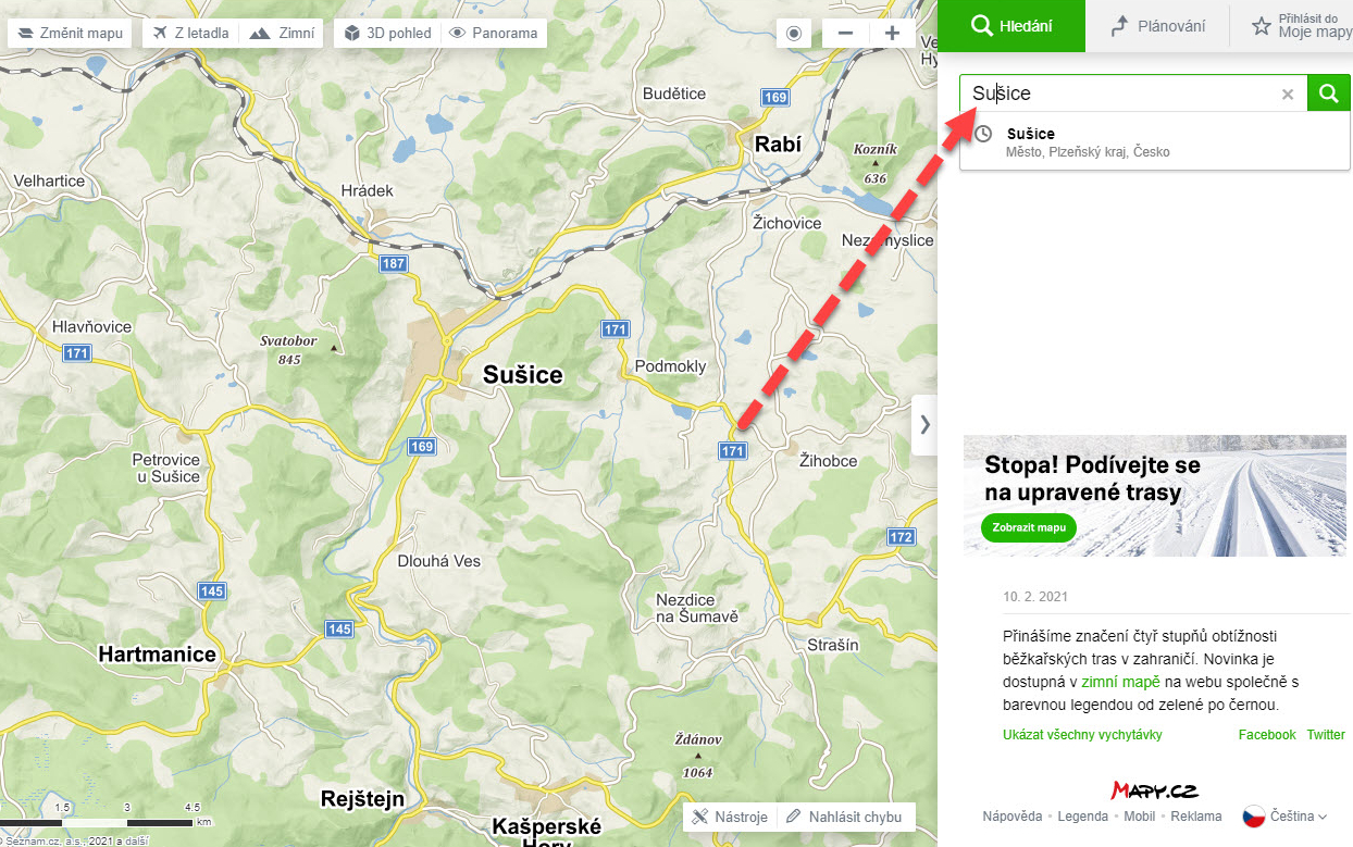 Umíte snadno zjistit hranice libovolné obce či okresu? | Šumava Net.CZ